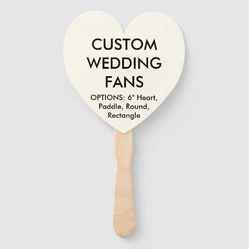 Custom Personalized IVORY HEART WEDDING FANS | Zazzle