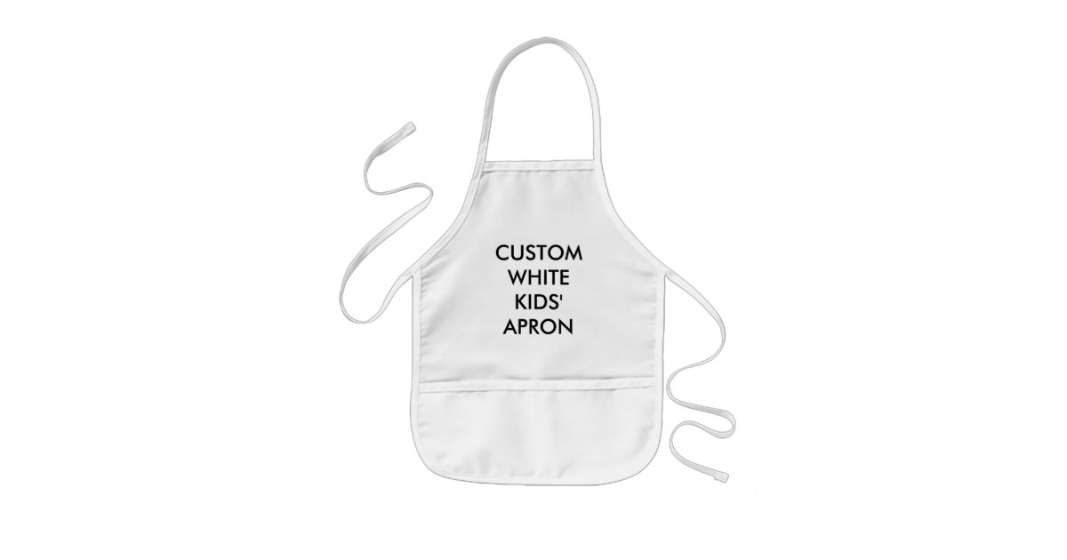 Custom Personalized Kids' White Apron | Zazzle