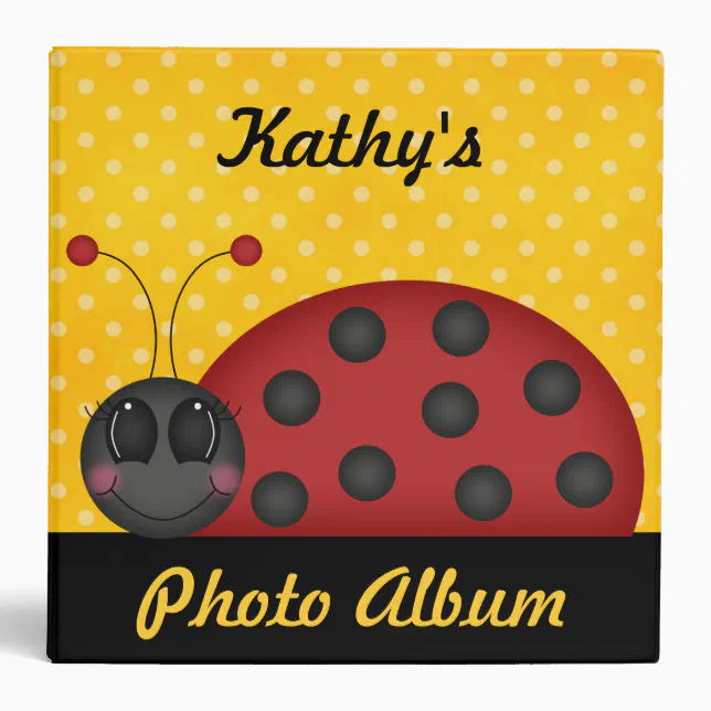 Custom Personalized Ladybug Photo Album Binder | Zazzle
