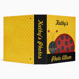 Custom Personalized Ladybug Photo Album Binder | Zazzle