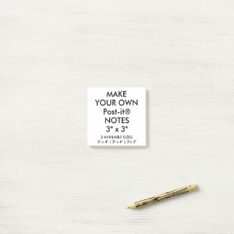 Custom Personalized Large 3" Square Post-it® Notes | Zazzle