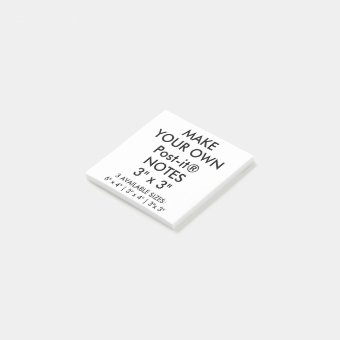 Custom Personalized Large 3" Square Post-it® Notes | Zazzle