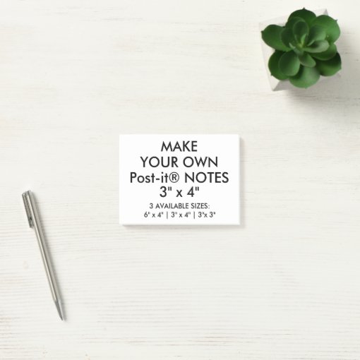 Custom Personalized Large 3" x 4" Post-it® Notes | Zazzle