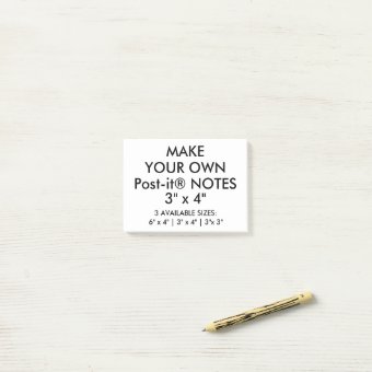 Custom Personalized Large 3" x 4" Post-it® Notes | Zazzle