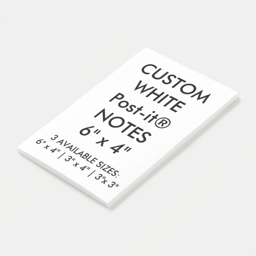 Custom Personalized Large 6" x 4" Post-it® Notes | Zazzle