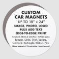 Custom Personalized LARGE CIRCLE Car Magnet 7" | Zazzle