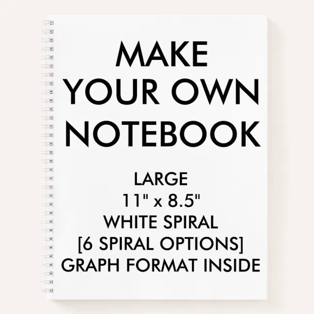 Custom Personalized Large GRAPH Notebook | Zazzle