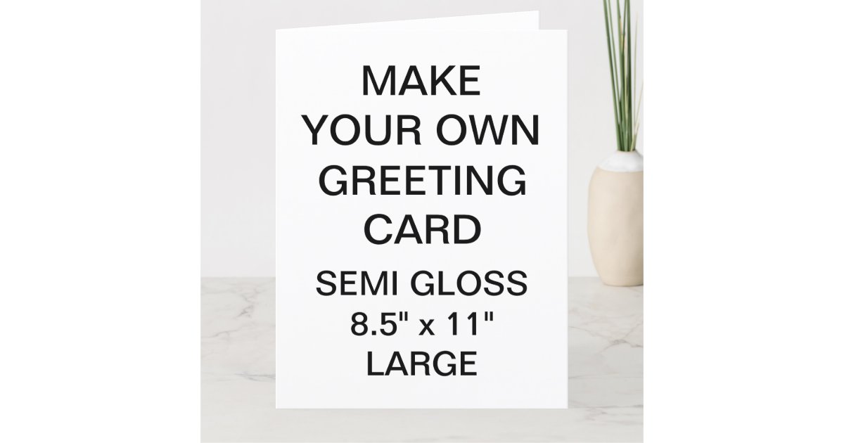 Custom Personalized Large Photo Greeting Card | Zazzle