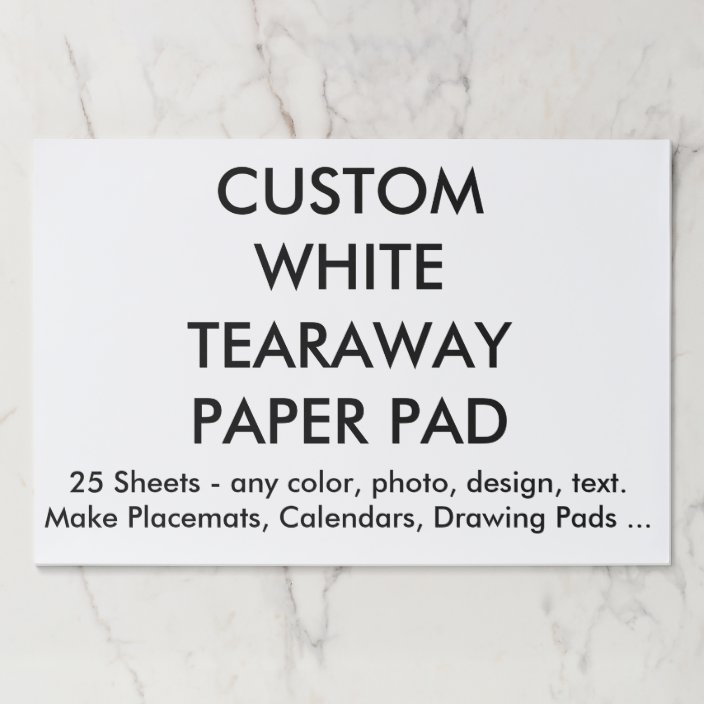 Custom Personalized Large Tearaway Paper Pad | Zazzle.com
