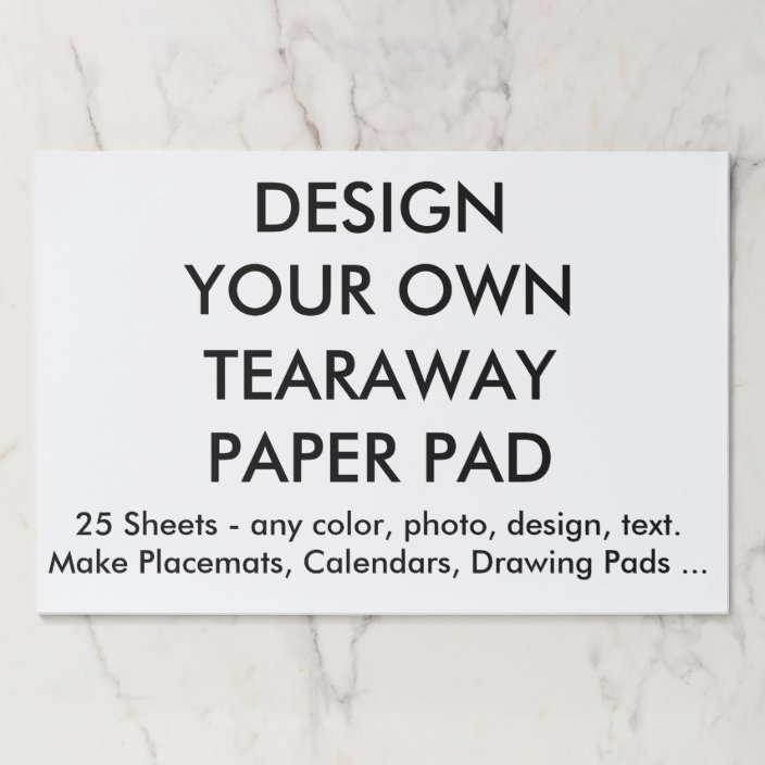Custom Personalized Large Tearaway Paper Pad | Zazzle.com