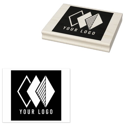 Custom Personalized Large Your Business Logo Rubber Stamp | Zazzle