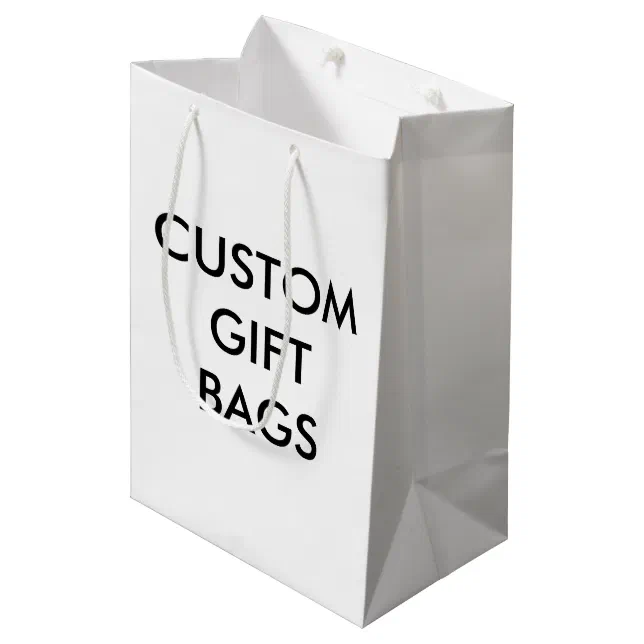 Custom Personalized Medium Gift Bag Blank Template | Zazzle