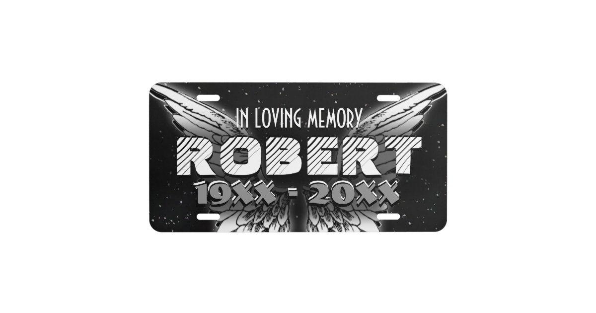 Custom Personalized Memorial License License Plate | Zazzle