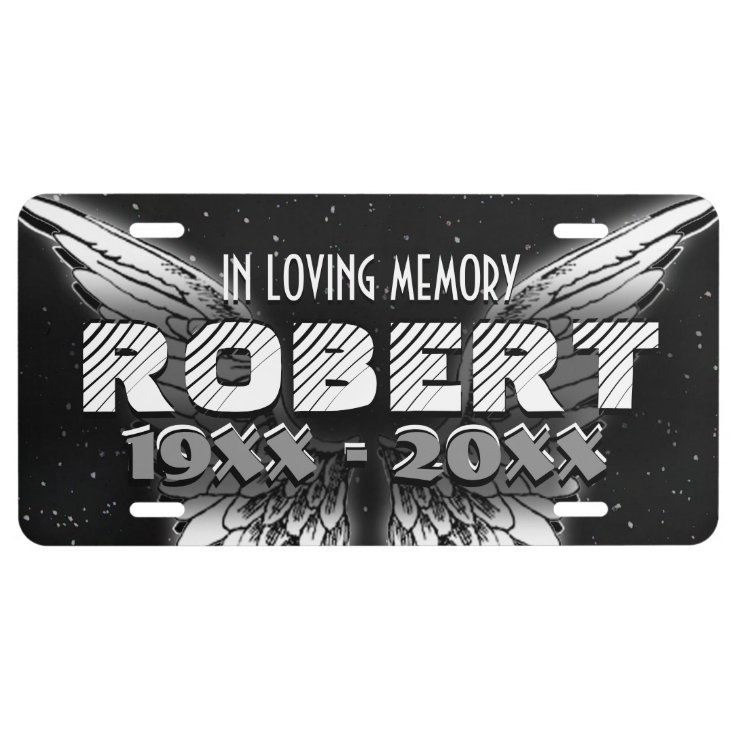 Custom Personalized Memorial License License Plate | Zazzle
