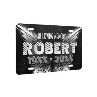 Custom Personalized Memorial License License Plate | Zazzle