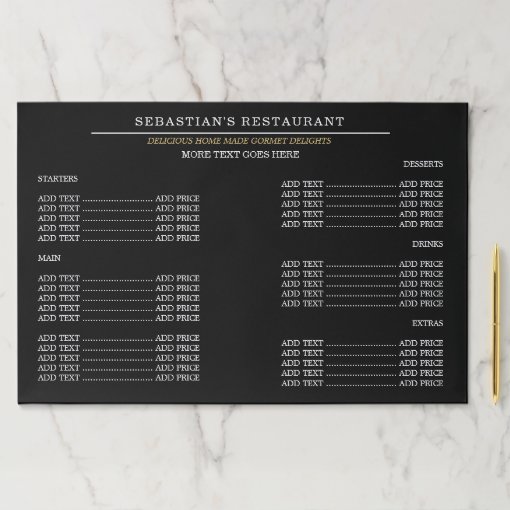 Custom personalized Menu Paper Pad | Zazzle