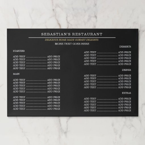 Custom personalized Menu Paper Pad | Zazzle