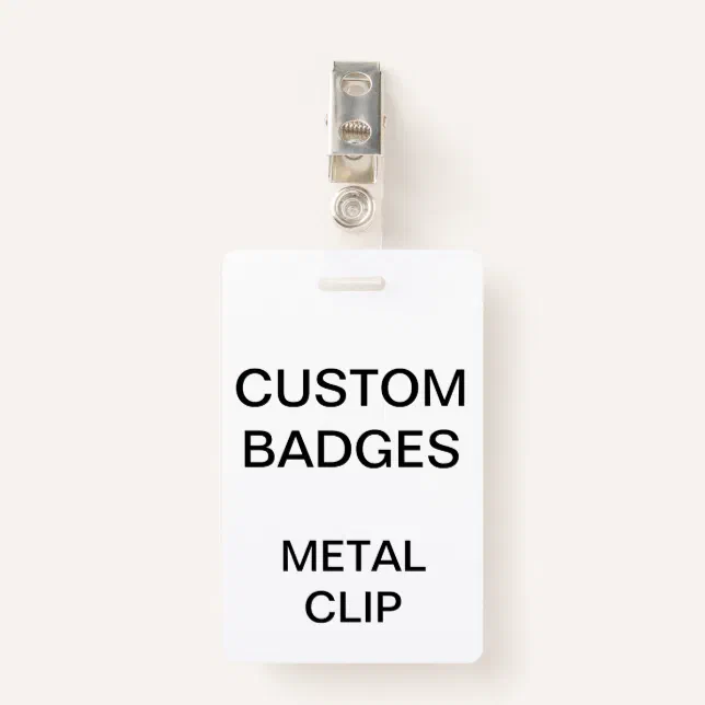 Custom Personalized METAL CLIP BADGE | Zazzle
