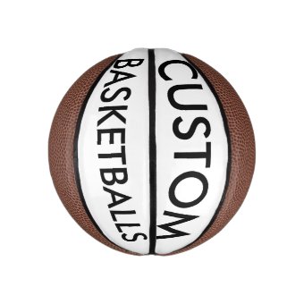 Custom Personalized Mini Basketball Blank Template | Zazzle
