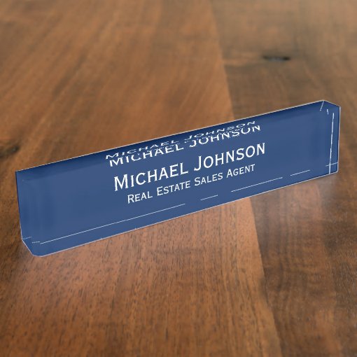 Custom Personalized Minimalist Modern Professional Desk Name Plate | Zazzle