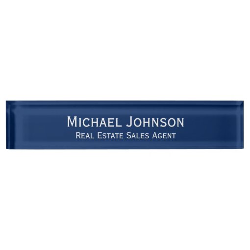 Custom Personalized Minimalist Modern Professional Desk Name Plate | Zazzle