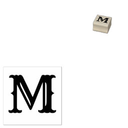 Custom Personalized Monogram Initial Single Letter Rubber Stamp | Zazzle