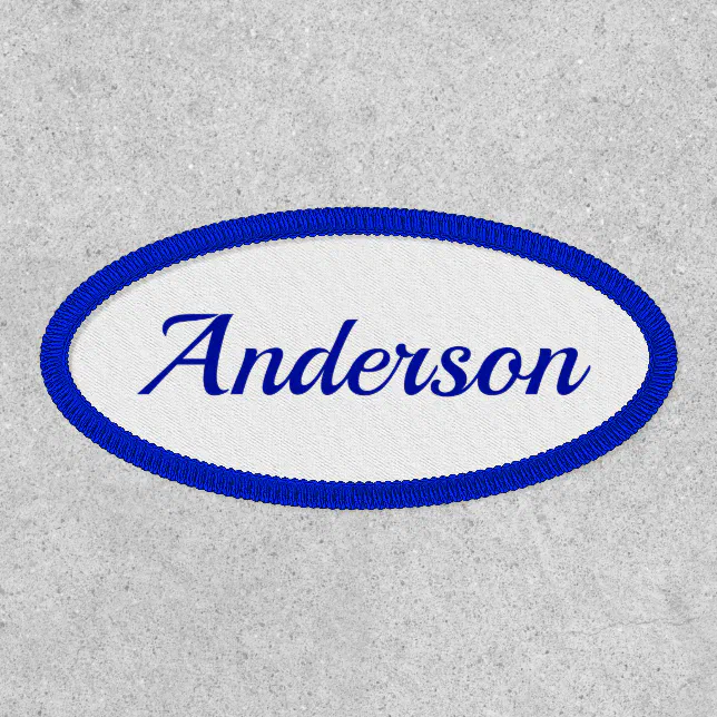 Custom Personalized Name Blue Oval Patch | Zazzle