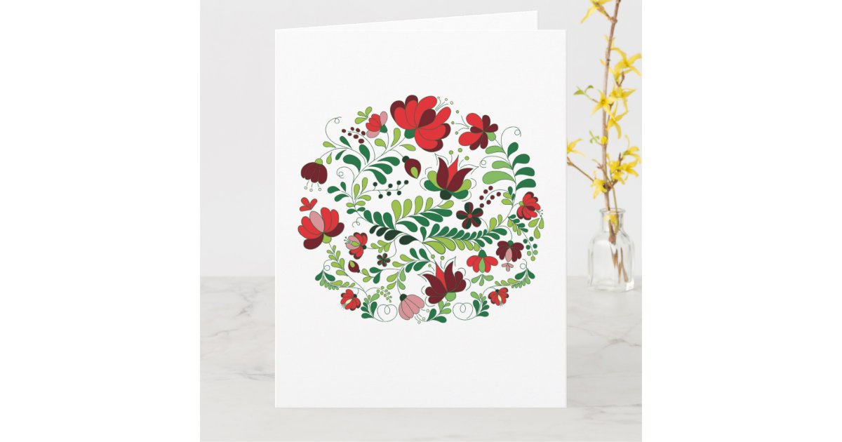 Custom Personalized Name Floral Design Card | Zazzle