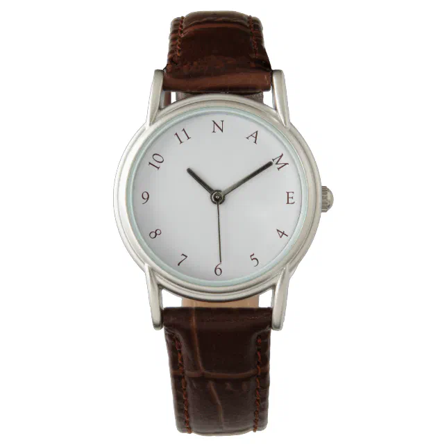 Custom Personalized Name Womens Ladies Wrist Watch | Zazzle