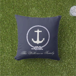 Custom Personalized Nautical Outdoor Pillow | Zazzle