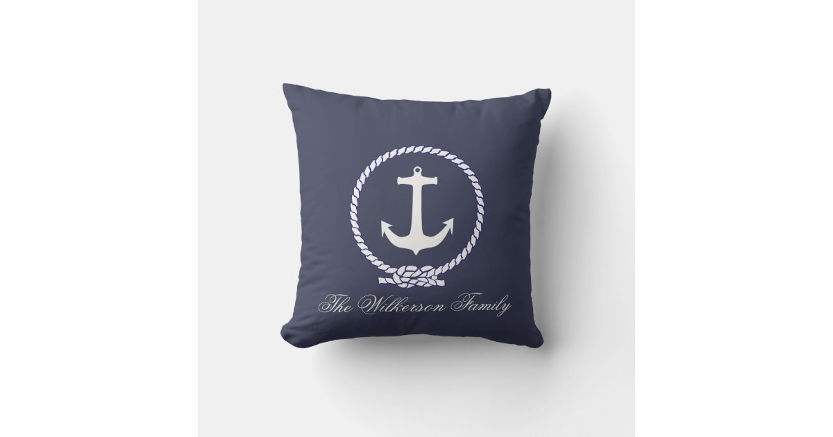 Custom Personalized Nautical Outdoor Pillow | Zazzle
