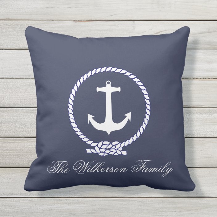 Custom Personalized Nautical Outdoor Pillow | Zazzle.com