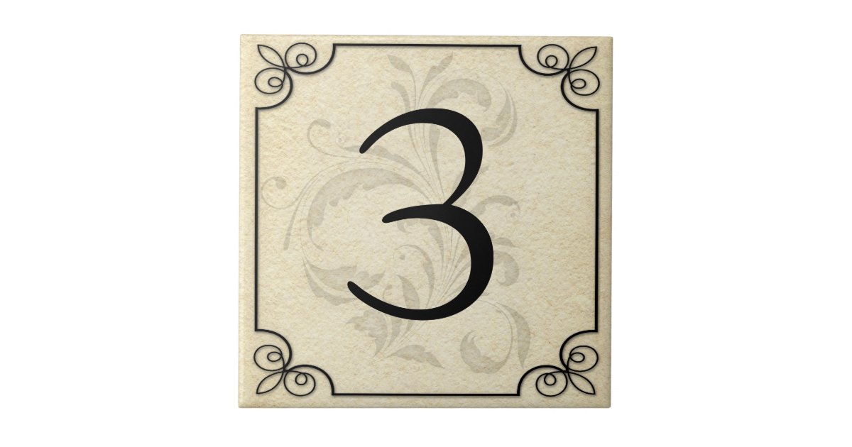 Custom Personalized Number/Letter Ceramic Ceramic Tile | Zazzle