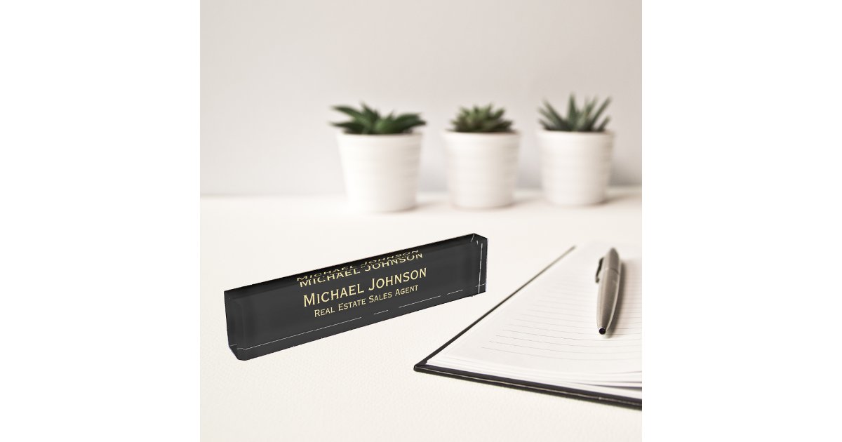 Custom Personalized Office Title Desk Name Plate | Zazzle
