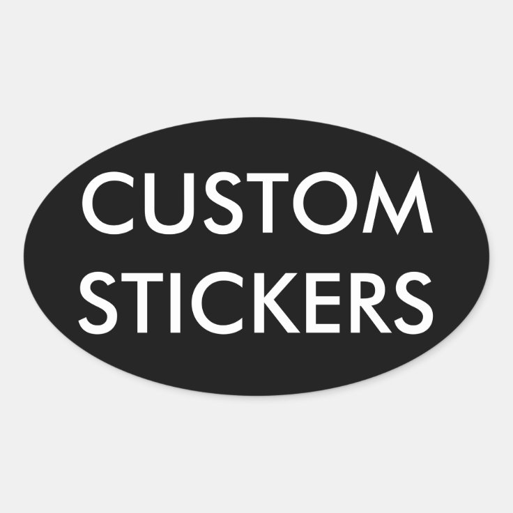 Custom Personalized Oval Stickers Blank Template | Zazzle