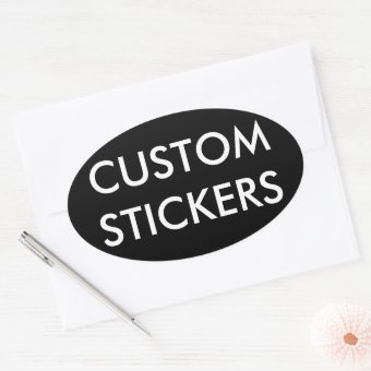Custom Personalized Oval Stickers Blank Template | Zazzle
