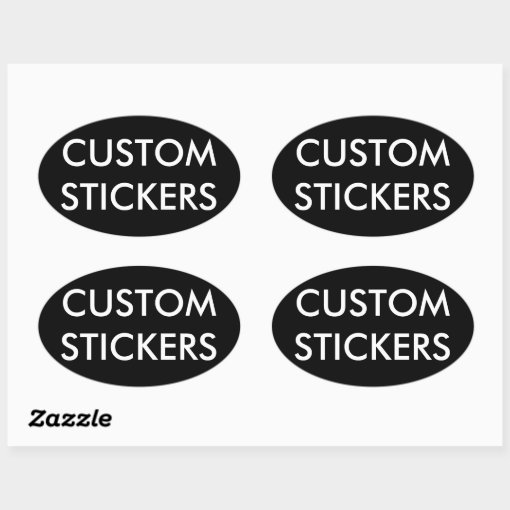 Custom Personalized Oval Stickers Blank Template | Zazzle