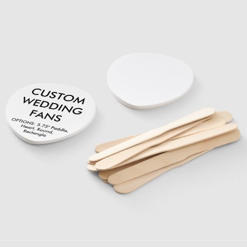 Custom Personalized PADDLE WEDDING FANS Template | Zazzle