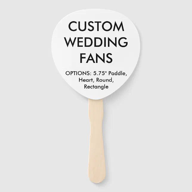 Custom Personalized PADDLE WEDDING FANS Template | Zazzle