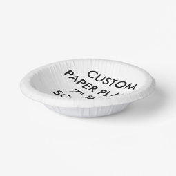 Custom Personalized PAPER BOWLS (8) 7" x 1.5" D. | Zazzle