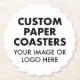 Custom personalized PAPER COASTERS (6) SCALLOPED | Zazzle