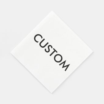 Custom Personalized Paper Napkins Blank Template | Zazzle