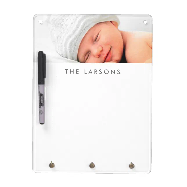Custom Personalized Photo and Monogram Dry-Erase Board | Zazzle
