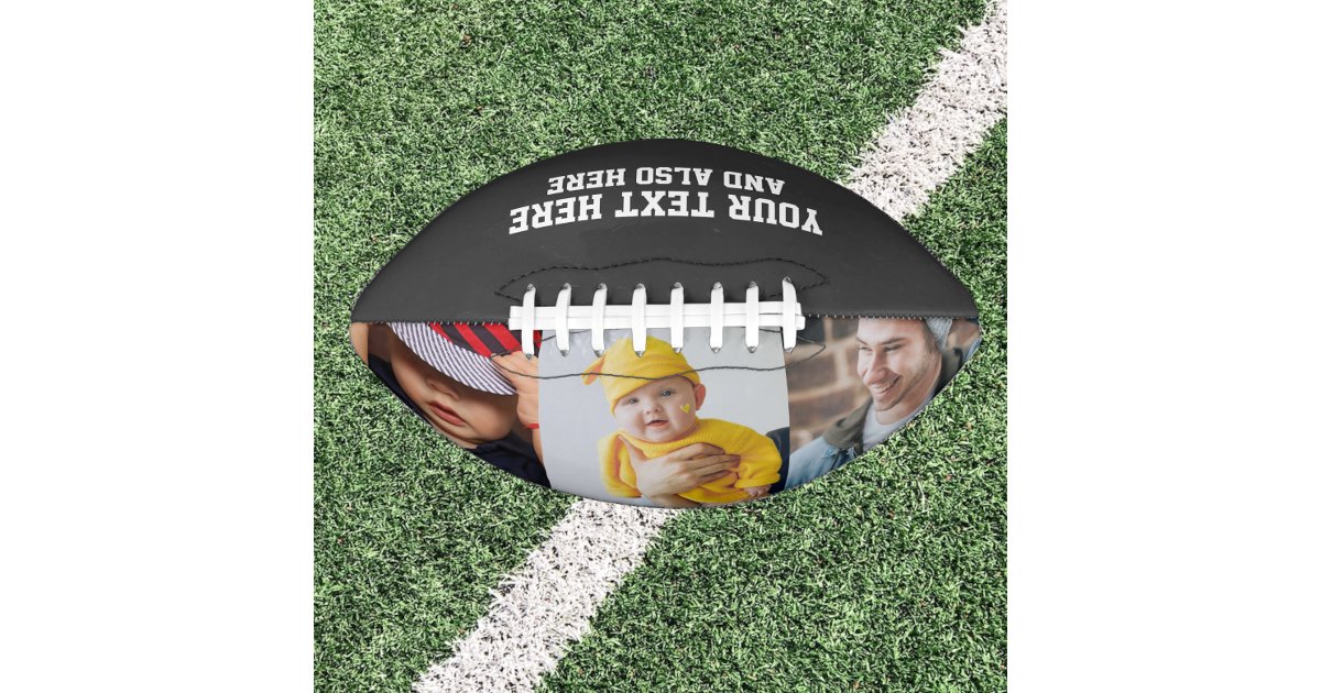 Custom Personalized Photo and Text Football | Zazzle