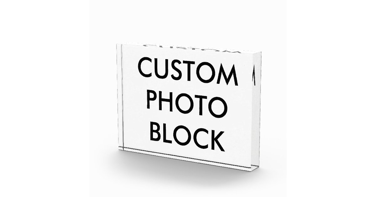 Custom Personalized Photo Block Blank Template | Zazzle