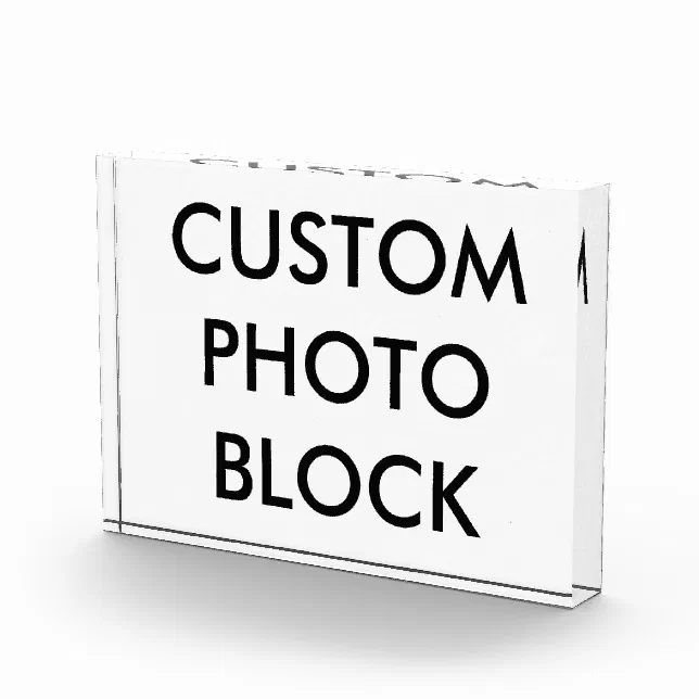 Custom Personalized Photo Block Blank Template | Zazzle