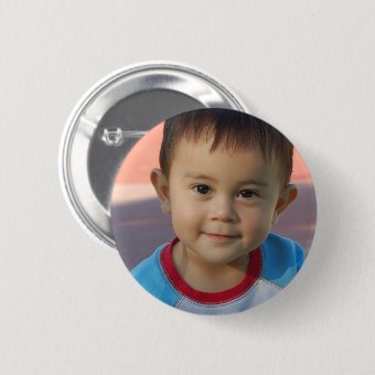 Custom Personalized Photo Button | Zazzle