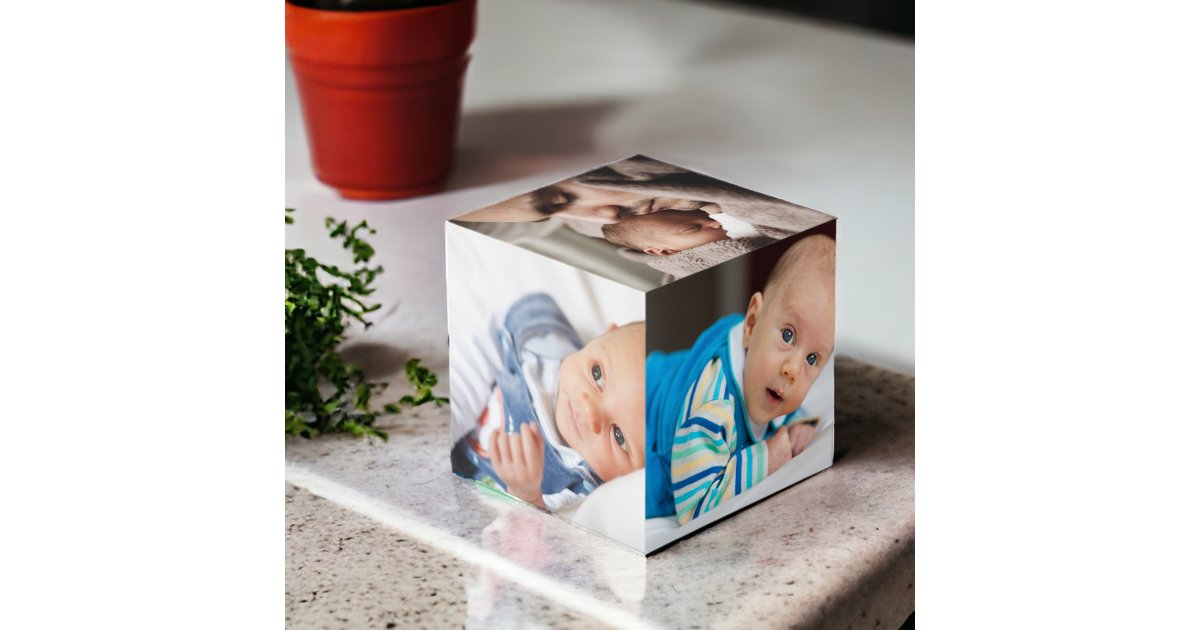 Custom Personalized Photo Cube | Zazzle