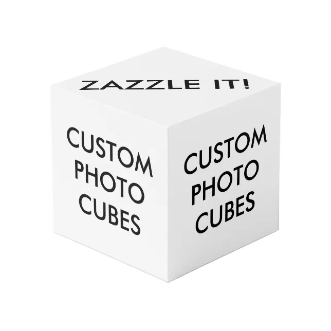 Custom Personalized Photo Cube Blank Template | Zazzle