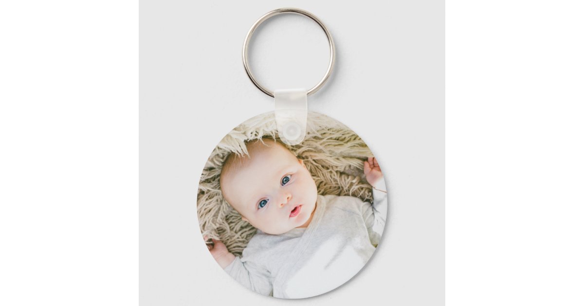 Custom Personalized Photo Image Keychain | Zazzle